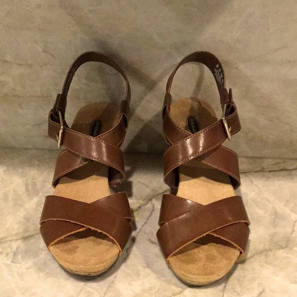 Dr. Scholl's | Shoes | Womens New Dr Scrolls Brown Sandals Of Man Made ...